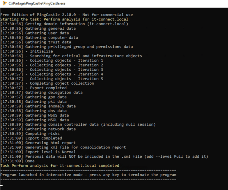 Comment auditer l’Active Directory ? Avec Ping Castle
